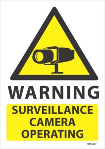 Beware Signs And Building Surveillance Camera Signage