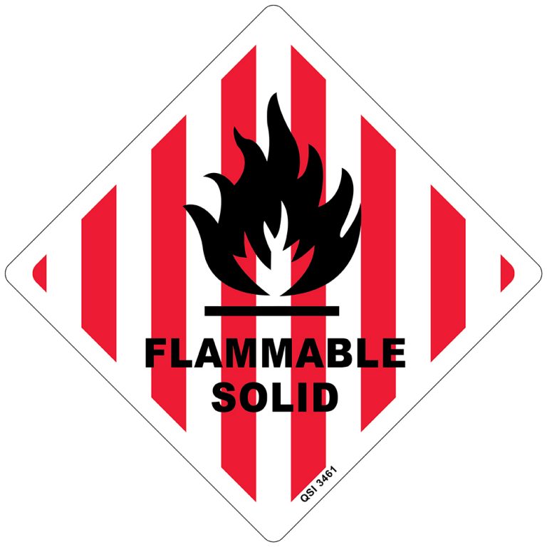 Flammable Solid 250mm x 250mm - Industrial Signs