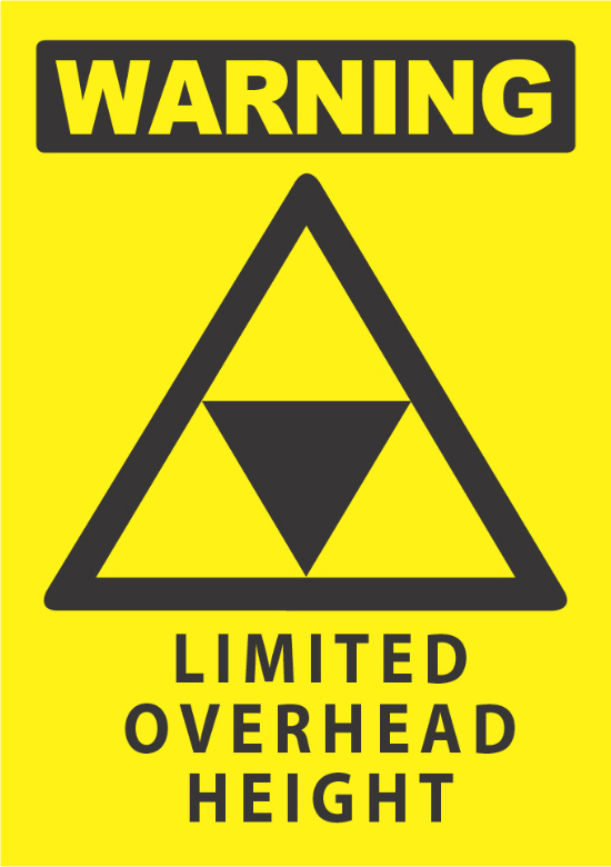 Warning Limited Overhead Height - Industrial Signs Warning Limited Overhead Height - Industrial Signs