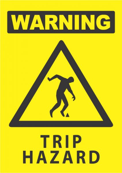 Warning Trip Hazard Sign - Industrial Signs