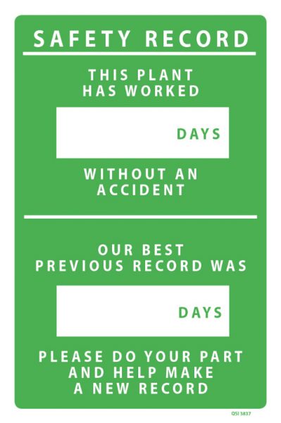 Safety Record Plant - Industrial Signs