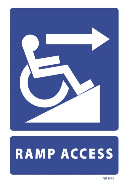 Ramp Access Right Arrow - Industrial Signs