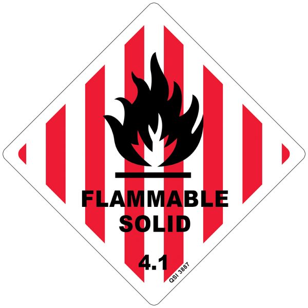 Flammable Solid 4.1 250mm x 250mm - Industrial Signs